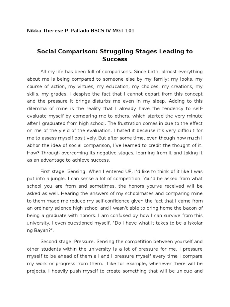 Embracing Uniqueness Through Comparison | PDF | Psychology ...