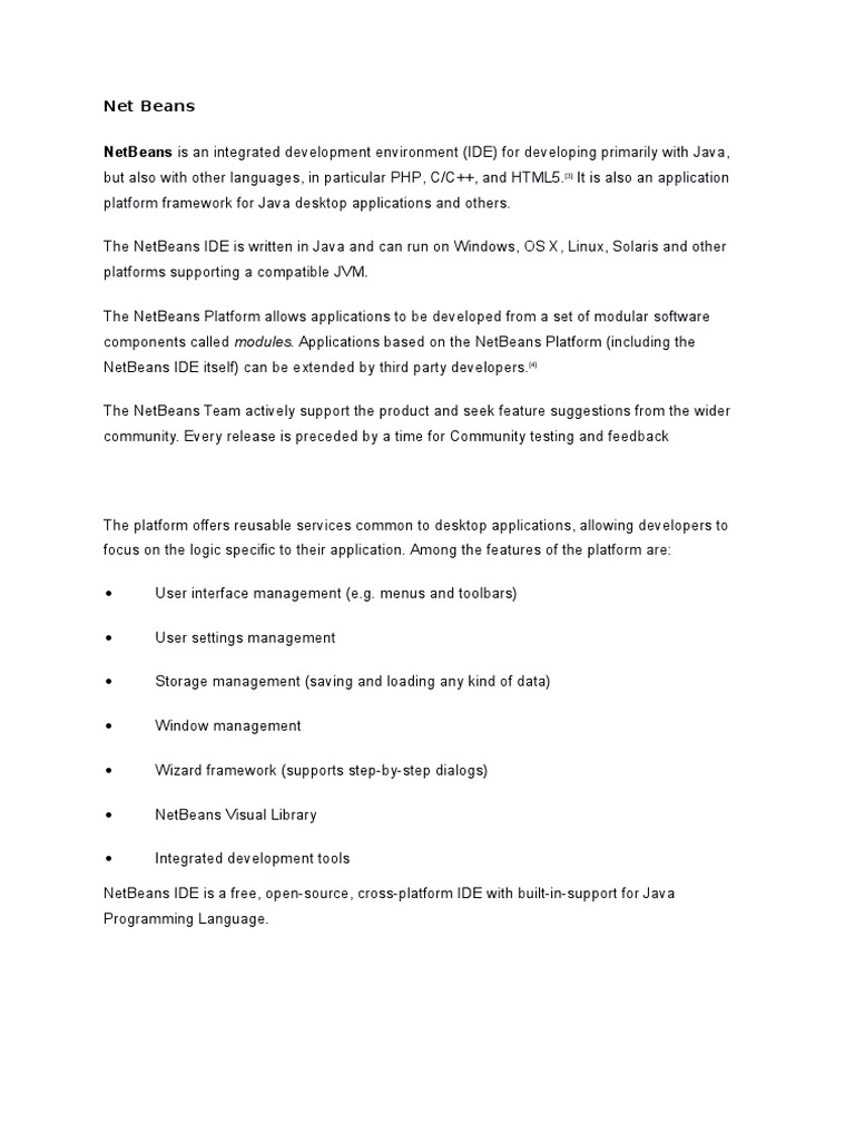 Develop Java apps with NetBeans IDE | PDF | Net Beans | Applications & Software