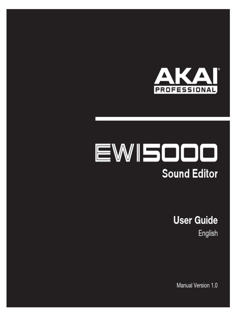 EWI5000 Sound Editor - User Guide - V1.0 | PDF | Synthesizer | Sound