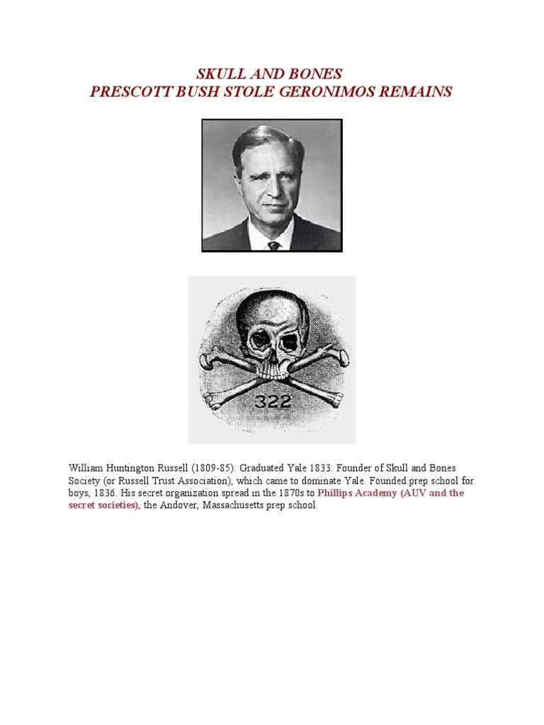 Skull and Bones Prescott Bush Stole Geronimos Remains | Geronimo