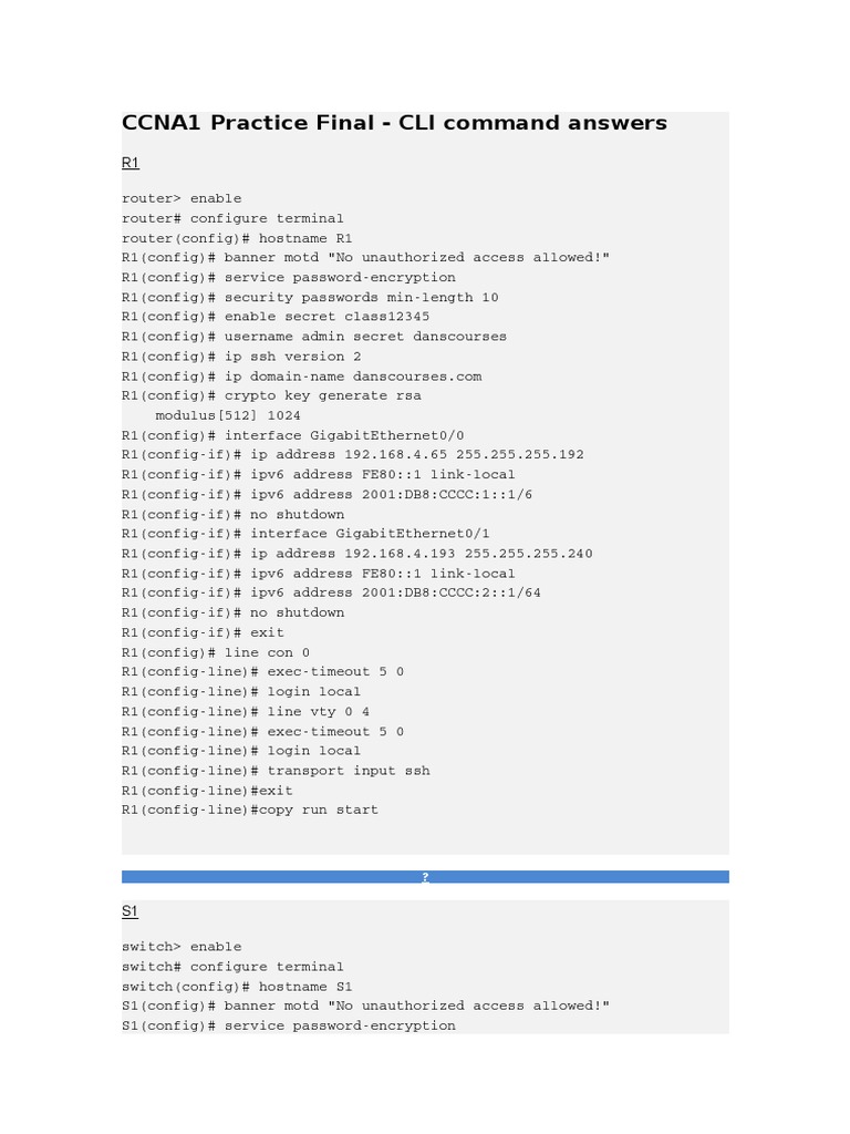CCNA1 Practice Final | PDF | I Pv6 | Gateway (Telecommunications)