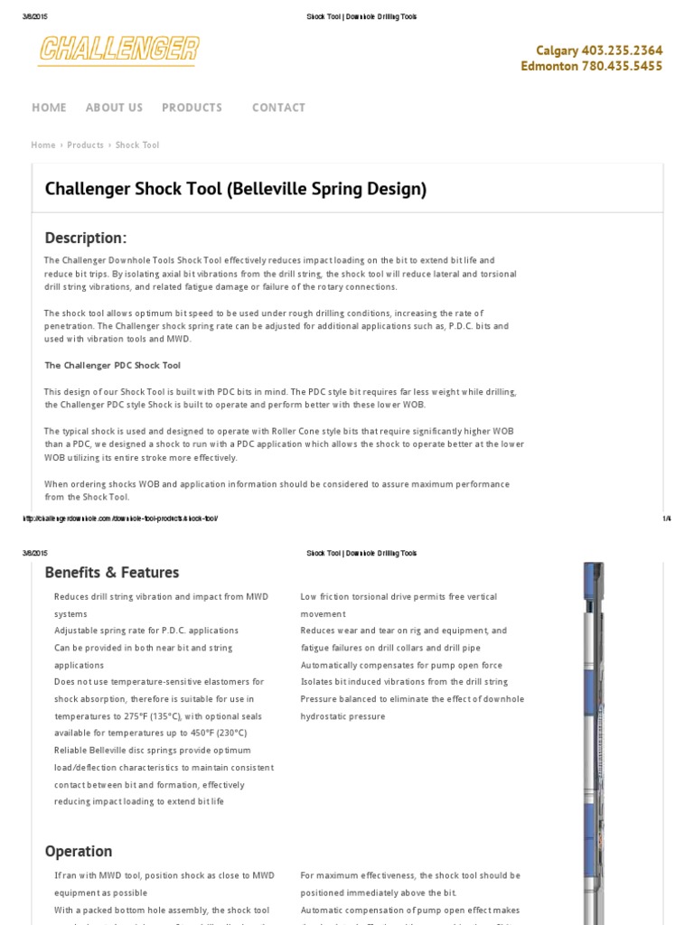 Shock Tool - Downhole Drilling Tools | PDF | Drilling | Drill