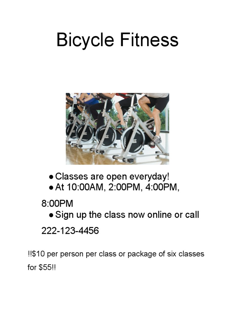 Affordable Daily Bicycle Fitness Classes | PDF