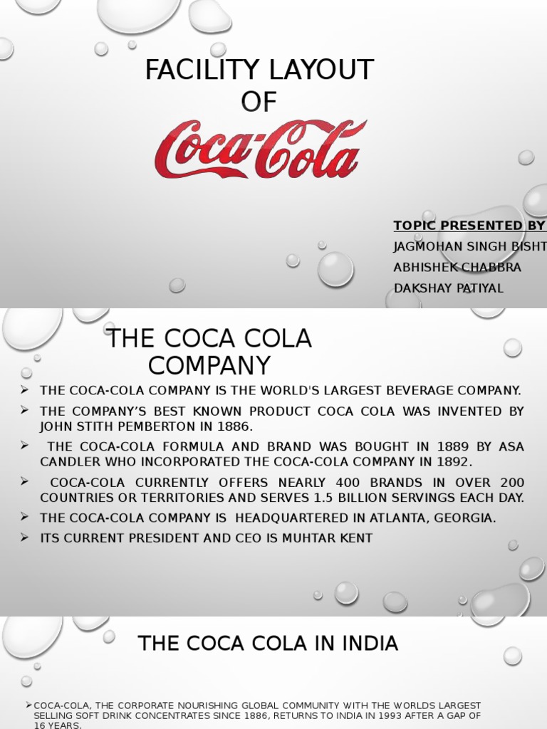 Facility Layout of Coca | PDF | Coca Cola | The Coca Cola Company