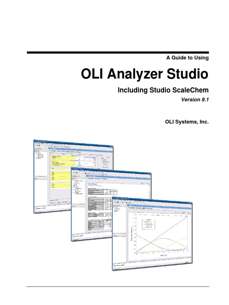 OLI Analyzer Studio 9.1 User Guide | PDF | Corrosion | Chemical Equilibrium