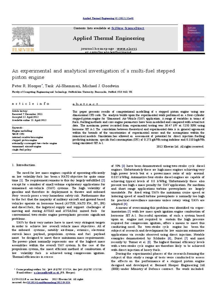 Stepped Pistfon | PDF | Internal Combustion Engine | Fuel Injection