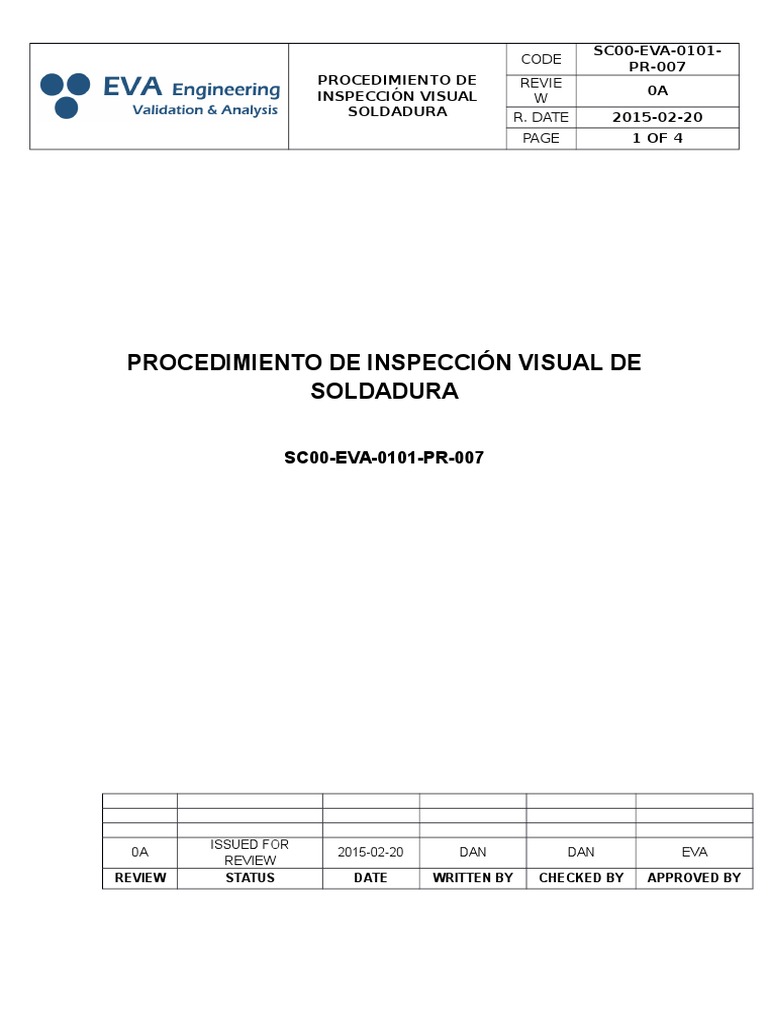 Inspección Visual de Soldadura | PDF