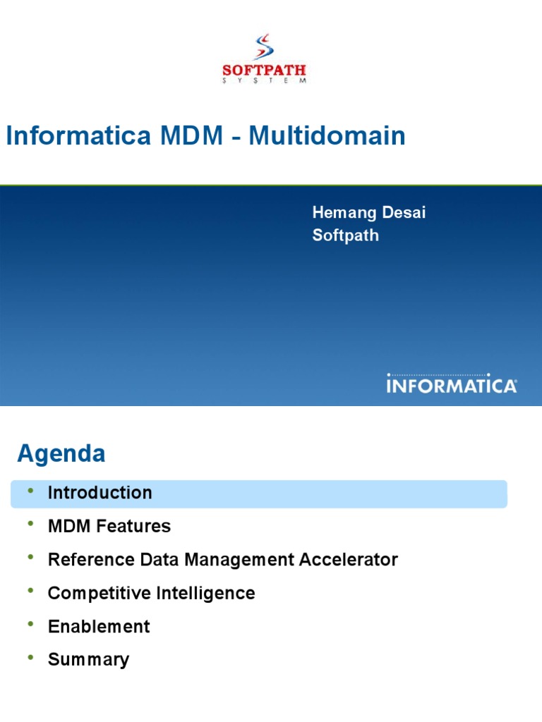 MDM Presentation | PDF | Business Process | Customer Relationship ...