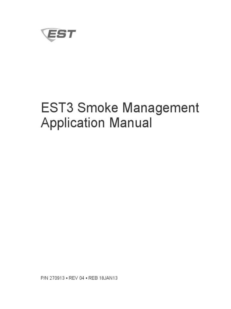 R04 EST3 Smoke Management Application Manual | PDF | Combustion | Hvac