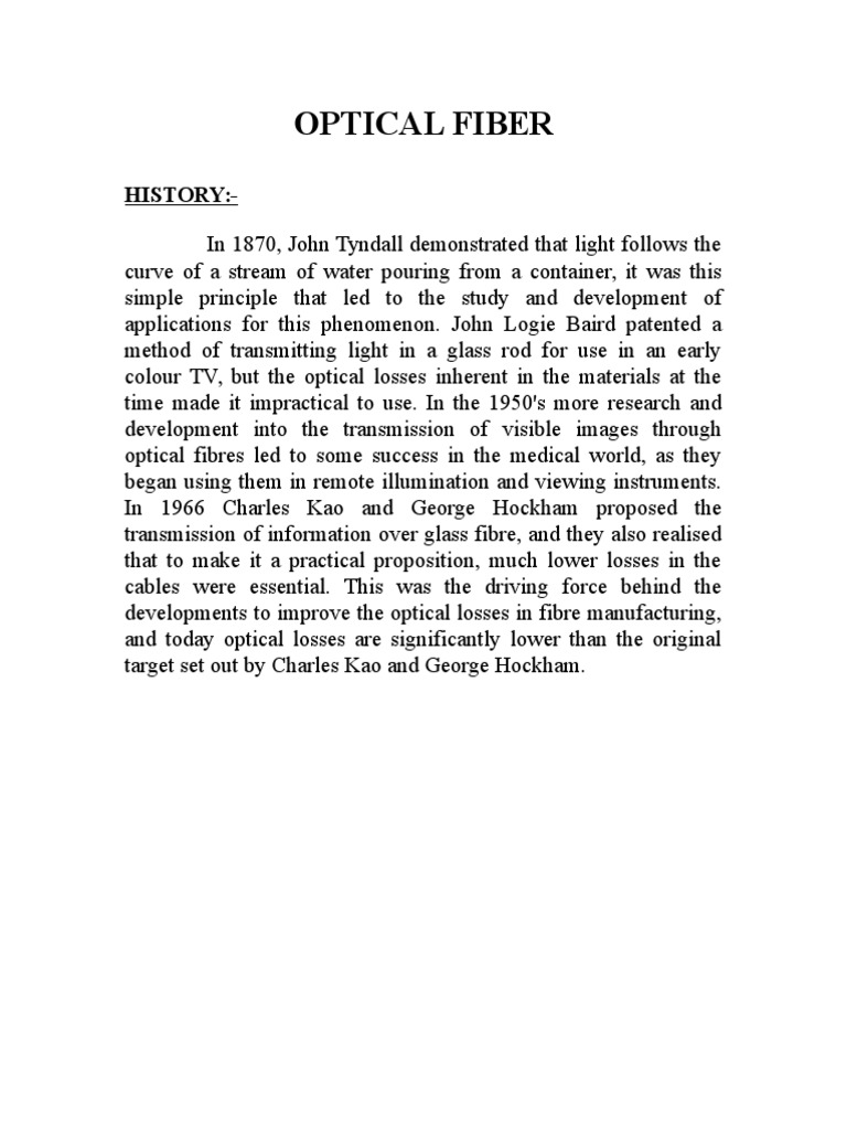 Optical Fiber | PDF | Optical Fiber | Optics