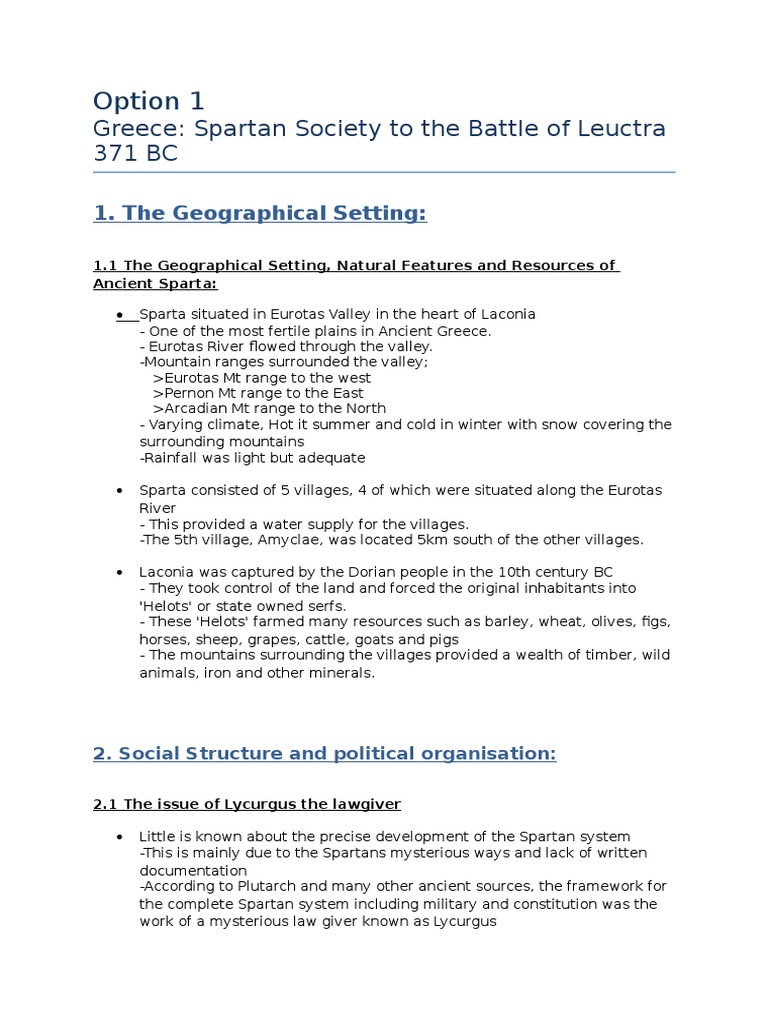 My Sparta Summary Notes Derp | Download Free PDF | Sparta | Greek City ...