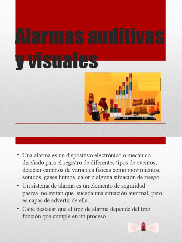 Alarmas Auditivas y Visuales | PDF | Science | Ingeniería