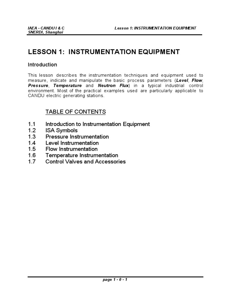 Instrument & Control | PDF | Instrumentation | Pressure Measurement