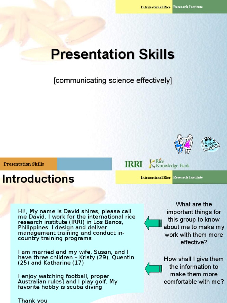 Presentation Skills | PDF | Science