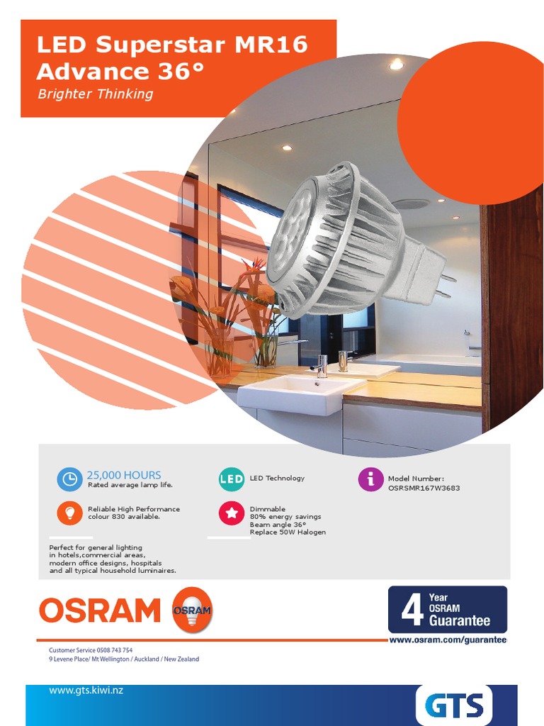 Catalog Product Osram LED Superstar MR16 | PDF | Light Emitting Diode ...