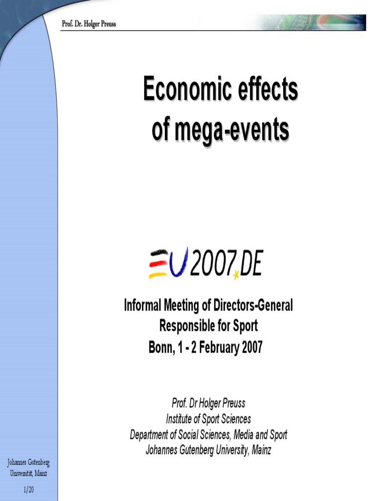 0702 en Presentation Impact Mega Events | PDF | Public Good ...