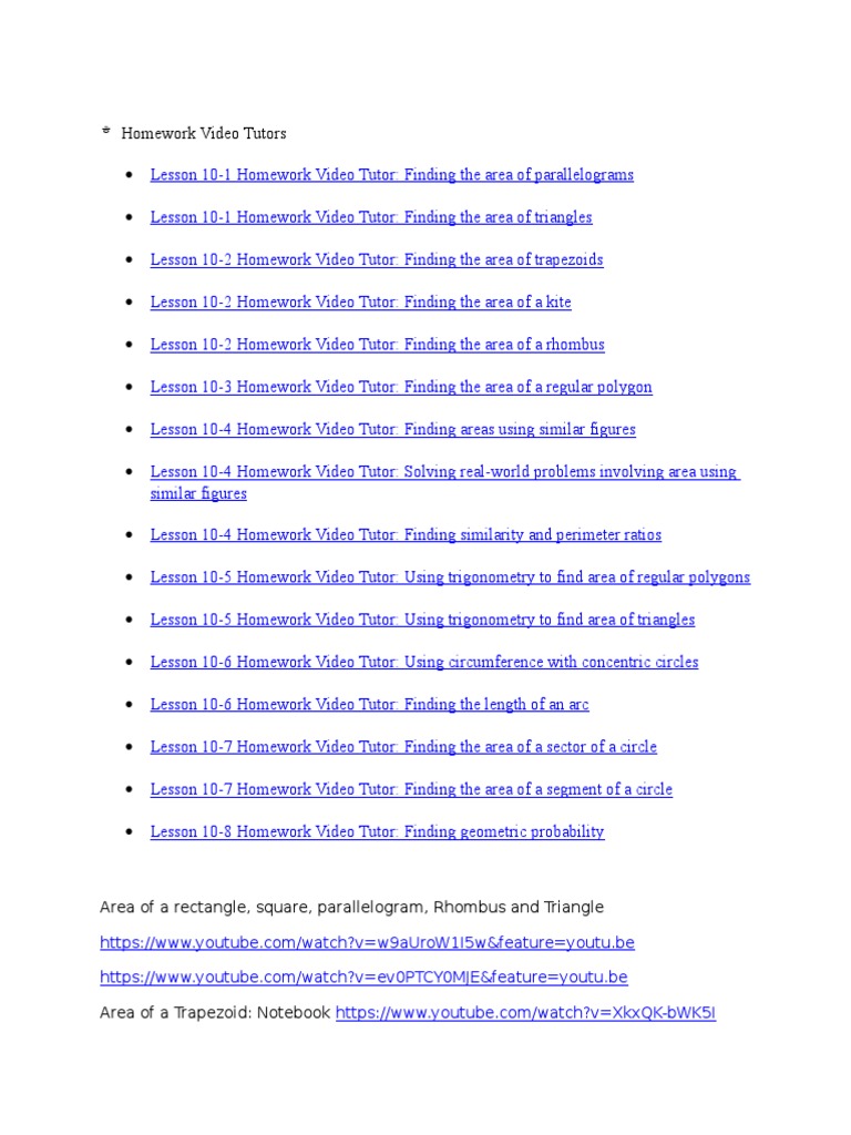 Unit 9 Area and Perimeter | PDF | Area | Circle