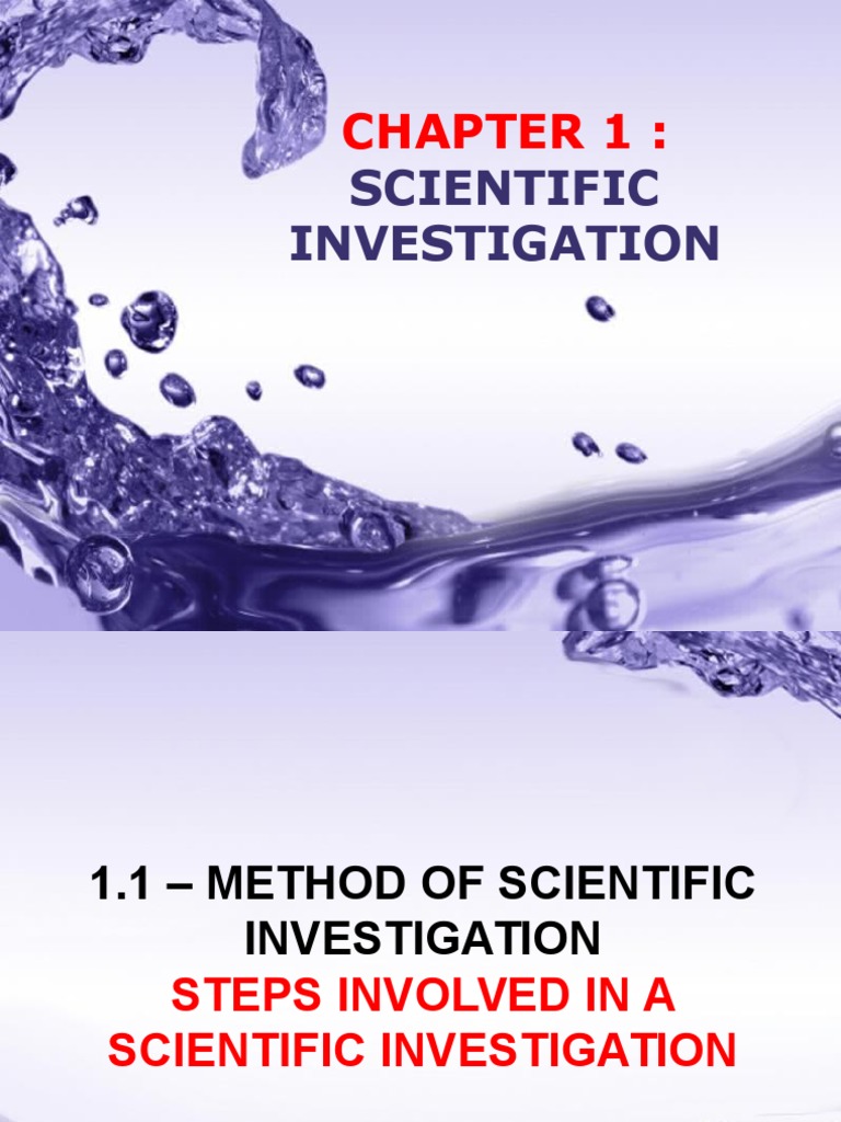 Scientific Investigation Methods Guide | PDF | Scientific Method ...