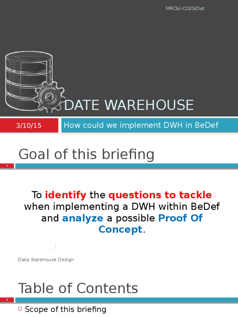 Date Warehouse: How Could We Implement DWH in Bedef | PDF | Data Warehouse | Computer Data Storage