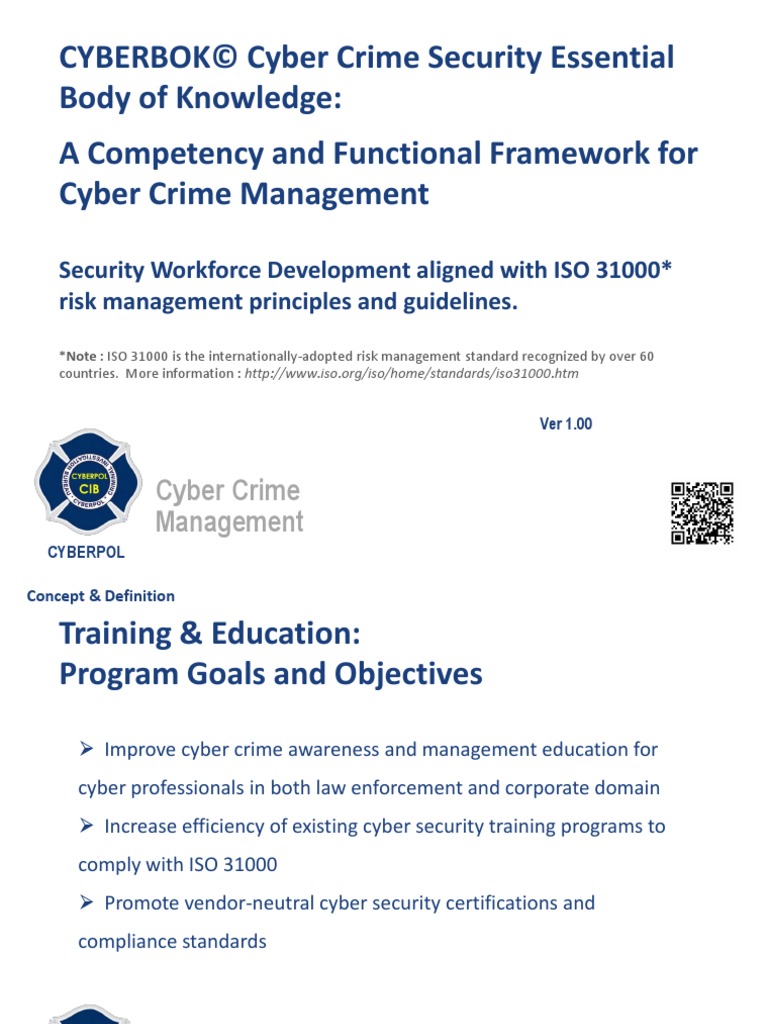 CYBERBOK© Cyber Crime Security Essential Body of Knowledge: A ...
