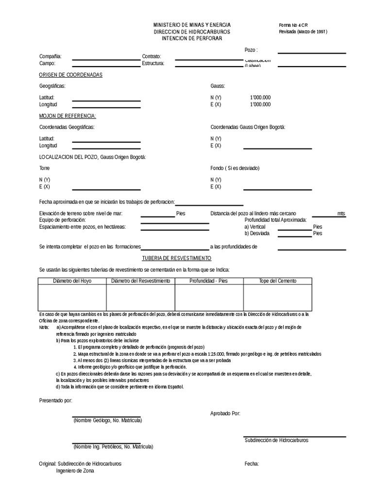 Forma 4CR (Marzo 1997) | PDF | Ciencia y matemática