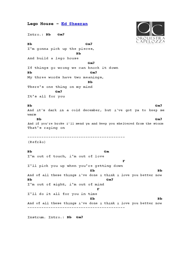 Guitar Chords Lego House Ed Sheeran For Easy Guitar Easy Guitar With