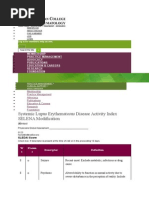 SLEDAI | PDF | Systemic Lupus Erythematosus | Diseases And Disorders
