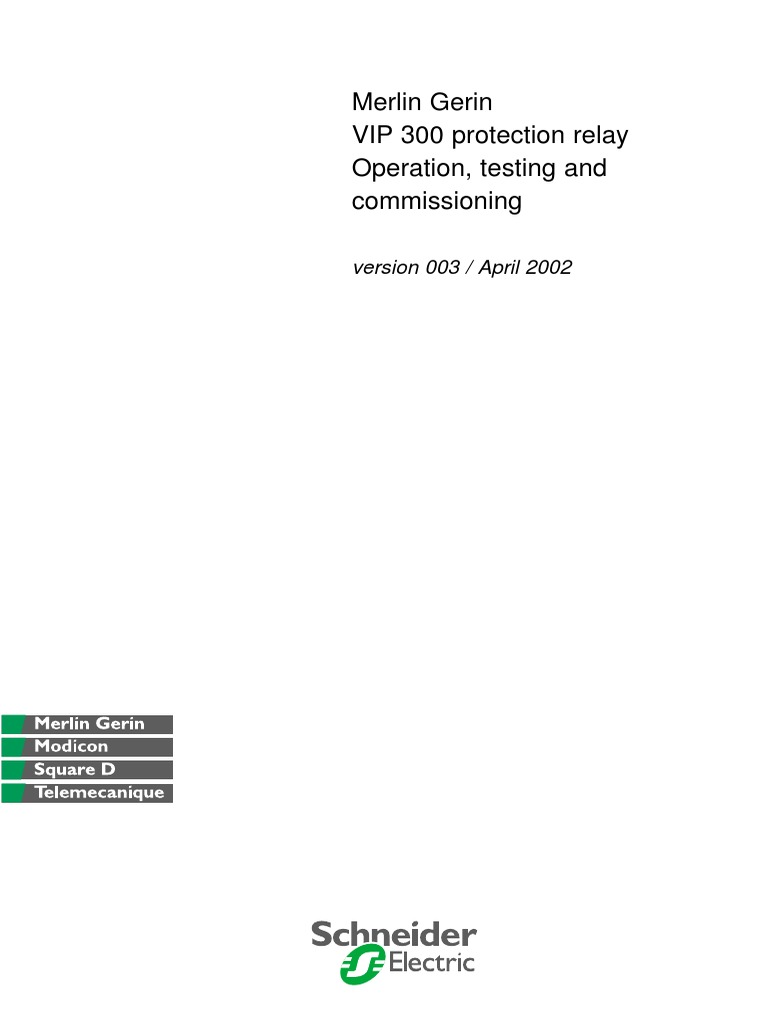 Schneider - Vip300 - v302 | PDF | Relay | Electric Power