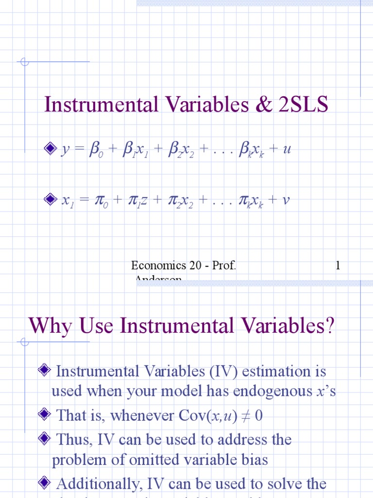 ch15.ppt | Instrumental Variable | Endogeneity (Econometrics)