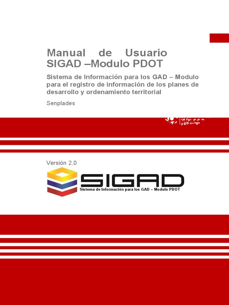Manual SIGAD PDOT para GADs | PDF | Tabla (base de datos) | Presupuesto