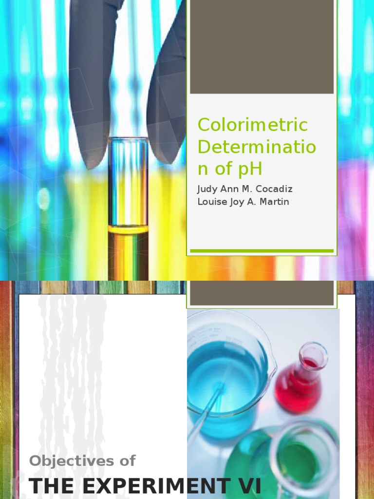 Colorimetric pH Determination Method | PDF | Ph | Acid Dissociation ...