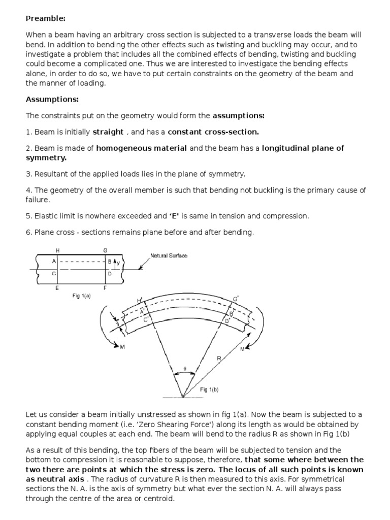 Bending Theory | Bending | Beam (Structure)