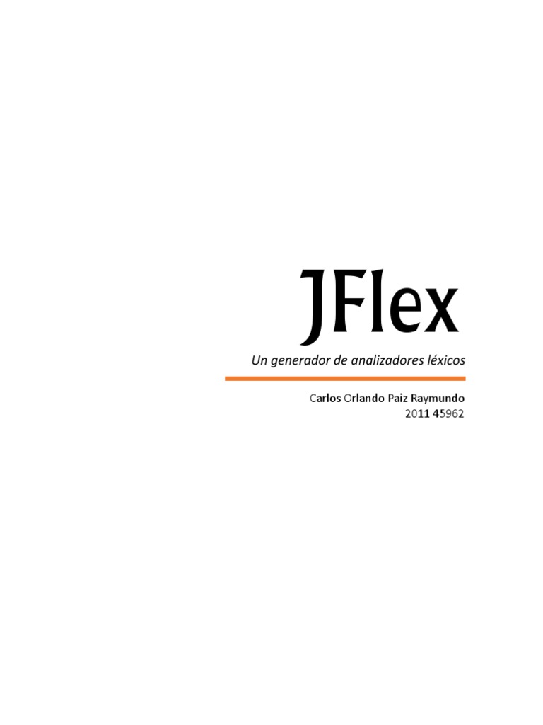 JFlex | PDF | Compilador | Programa de computadora