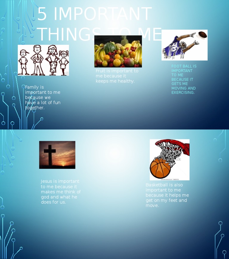 5 Things That Matter to Me | PDF