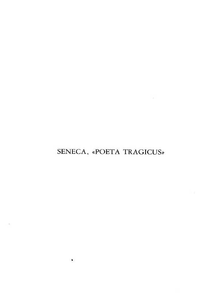 Séneca: Tragedia y Estoicismo en el Teatro | PDF | Teatro | William ...