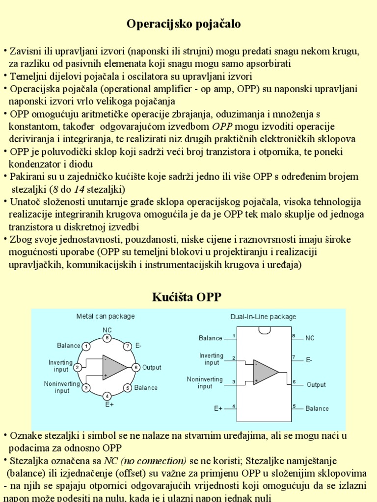 Operacijsko Pojacalo | PDF