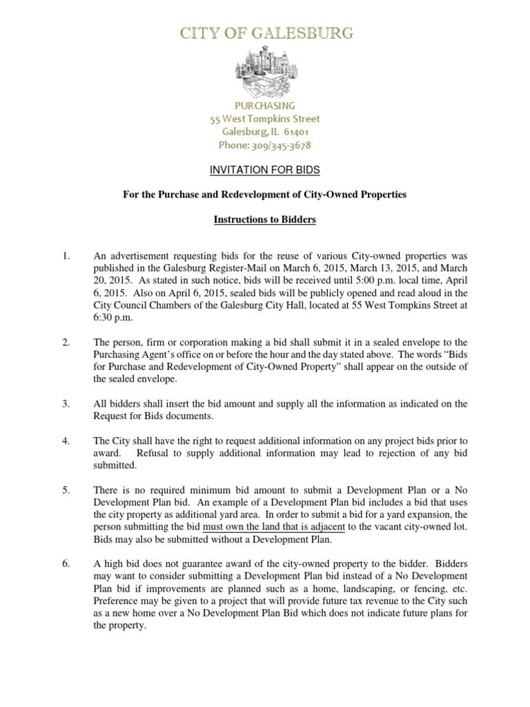 2015 City Own Property Document | PDF | Deed | Land Lot