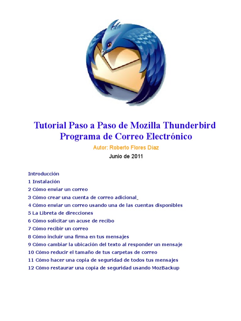 Tutorial Thunderbird | PDF | Ventana (informática) | Microsoft Windows