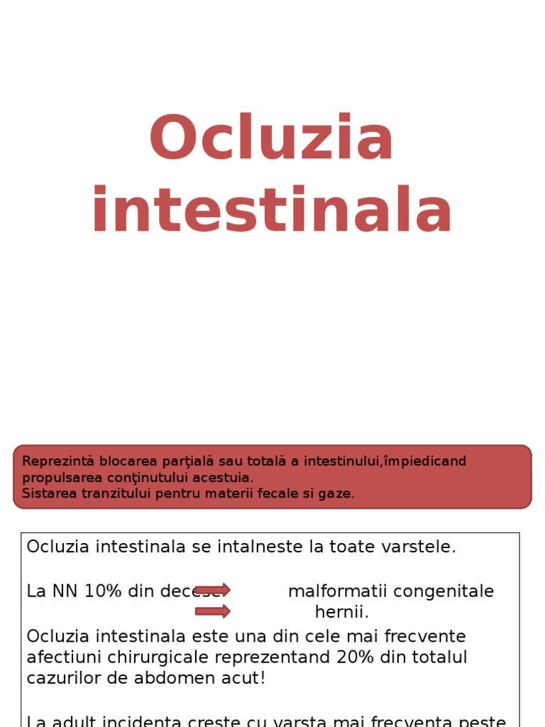 Ocluzia intestinala