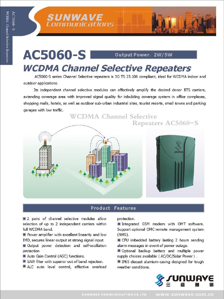 WCDMA Channel Selective Repeater | PDF