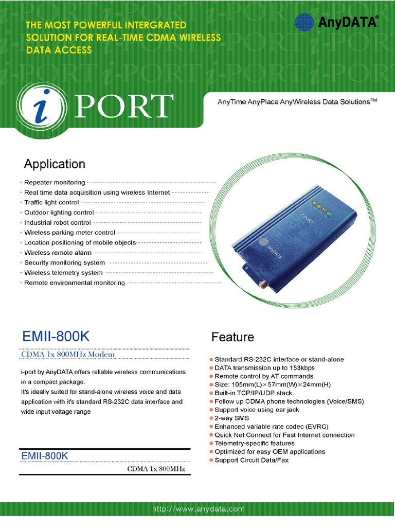 AnyData EMII-800K - 1212469355 | PDF