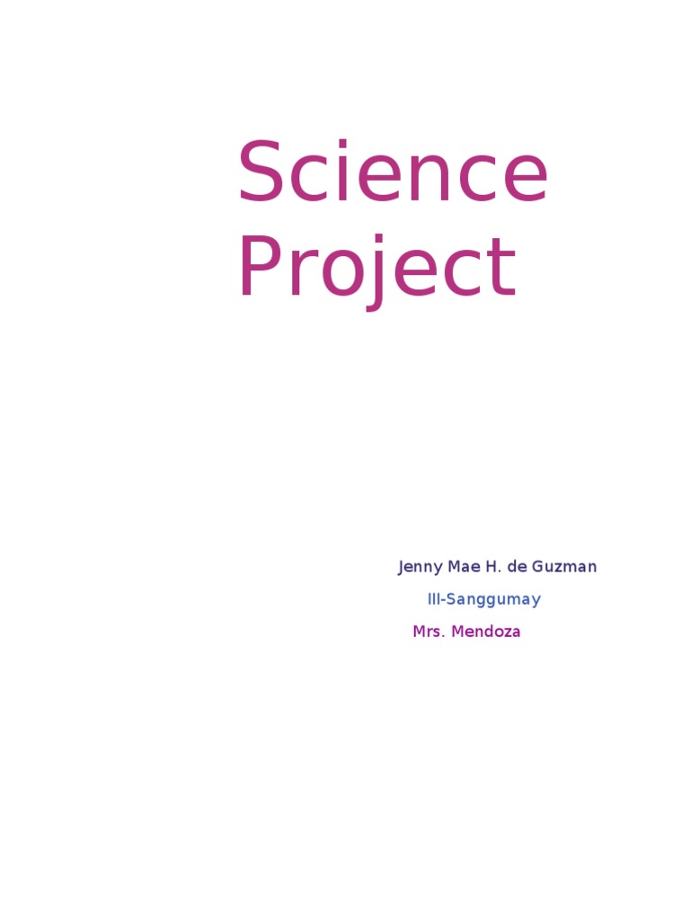 Science Project | PDF | Leisure