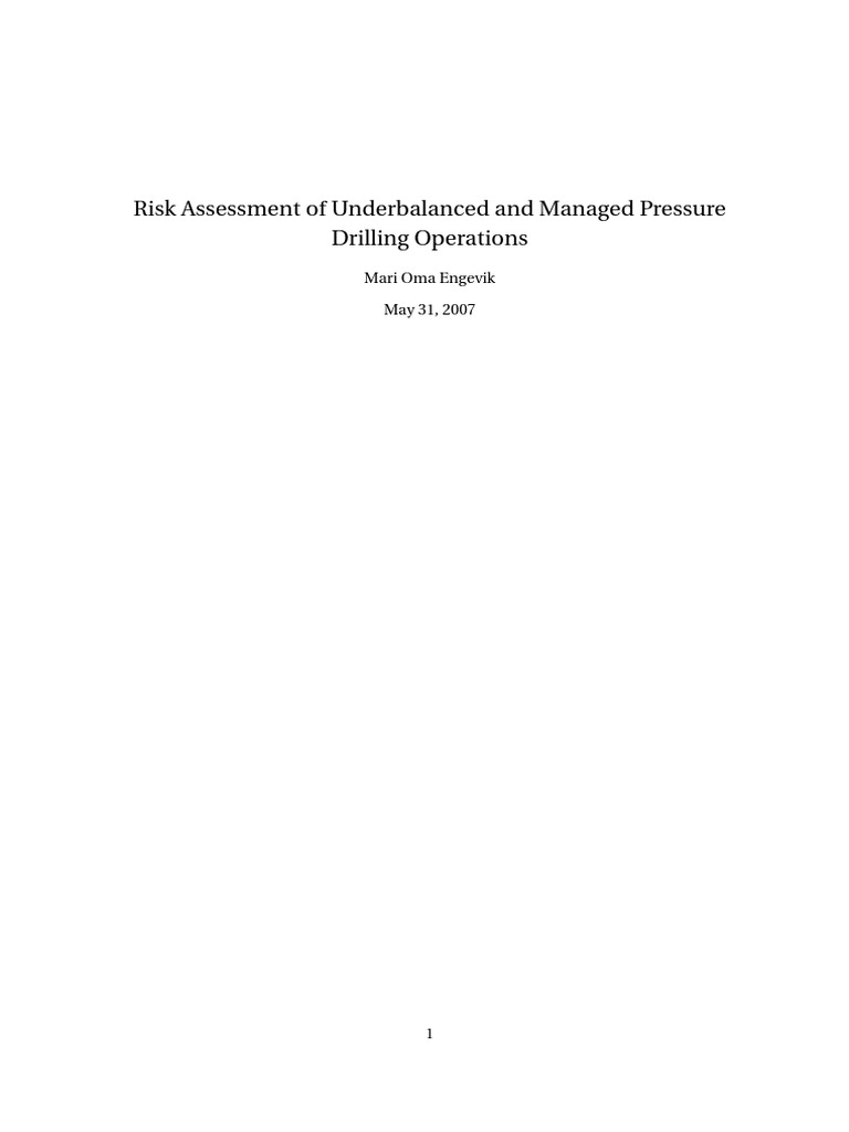 Drilling Risk Assessment Guide | PDF | Oil Well | Casing (Borehole)