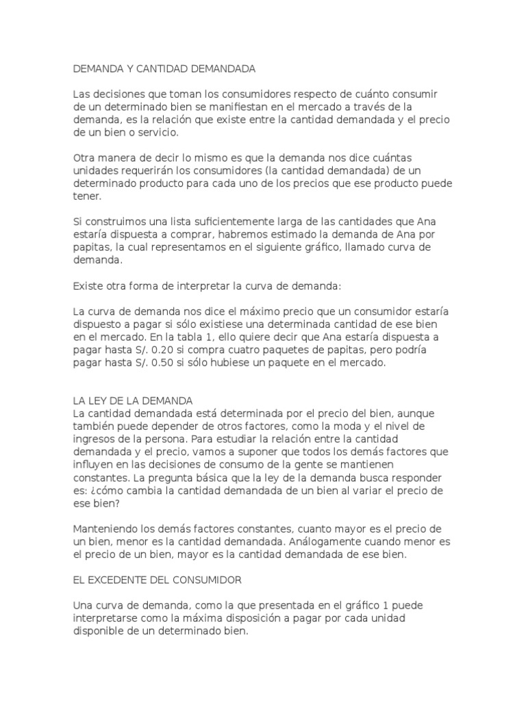 Demanda y Cantidad Demandada | PDF | Oferta (economía) | Precios