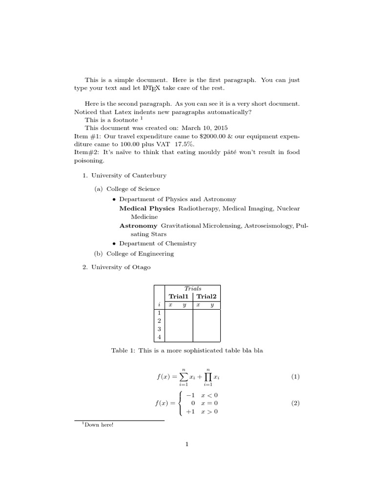 LATEX Document Basics | PDF