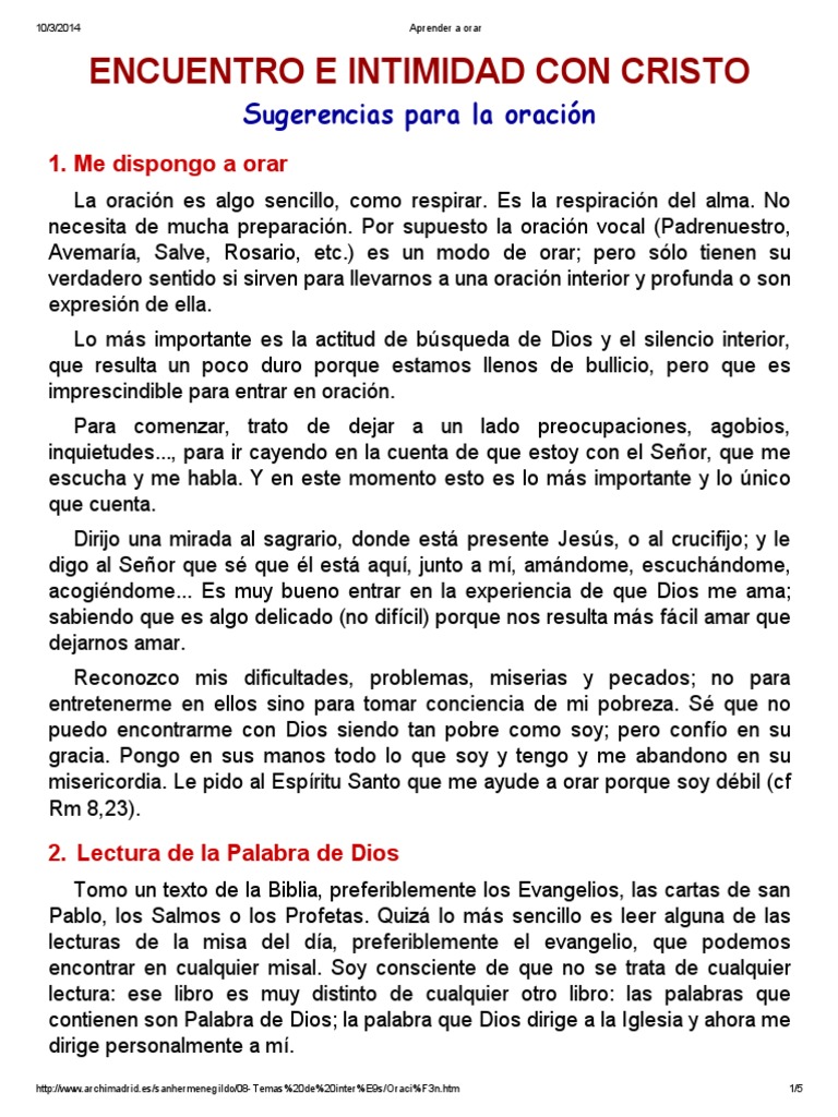 Aprender A Orar PDF | PDF | Oración | Misa (liturgia)