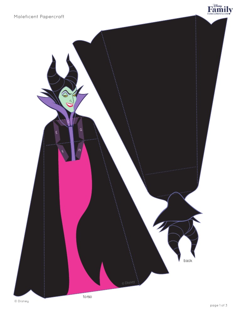 Maleficent Halloween Craft Papercraft SF Printable 0912 FDCOM | PDF | Art