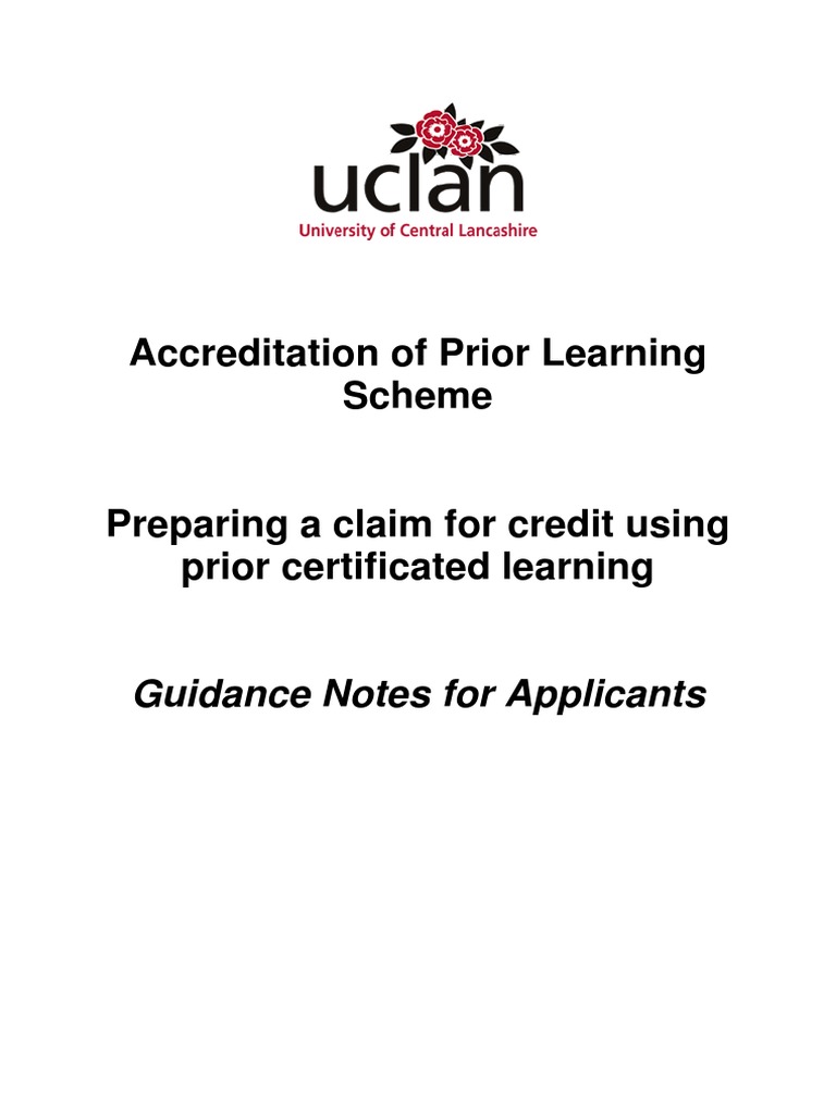 APCL Applicant Handbook | PDF | Course Credit | Postgraduate Education