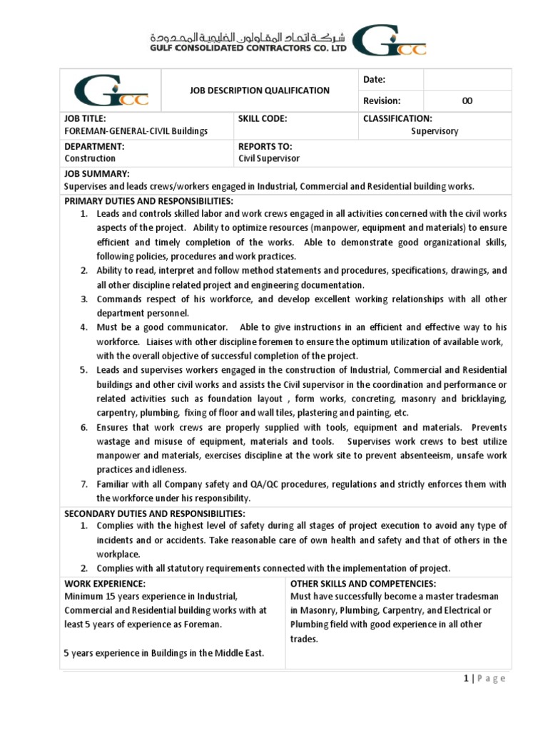 07-ForEMAN General Civil Buildings | PDF | Occupational Safety And ...