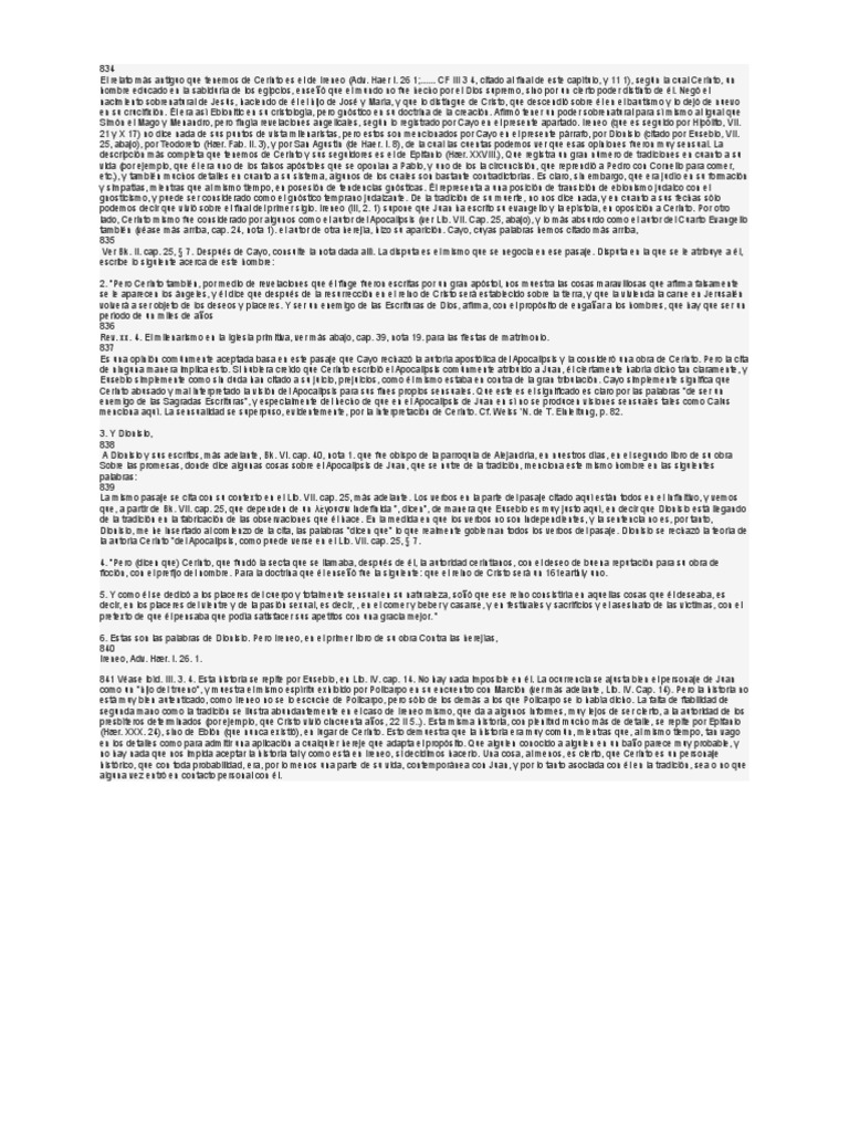 Cerinto El Hereje | PDF | Ireneo | Libro de revelación